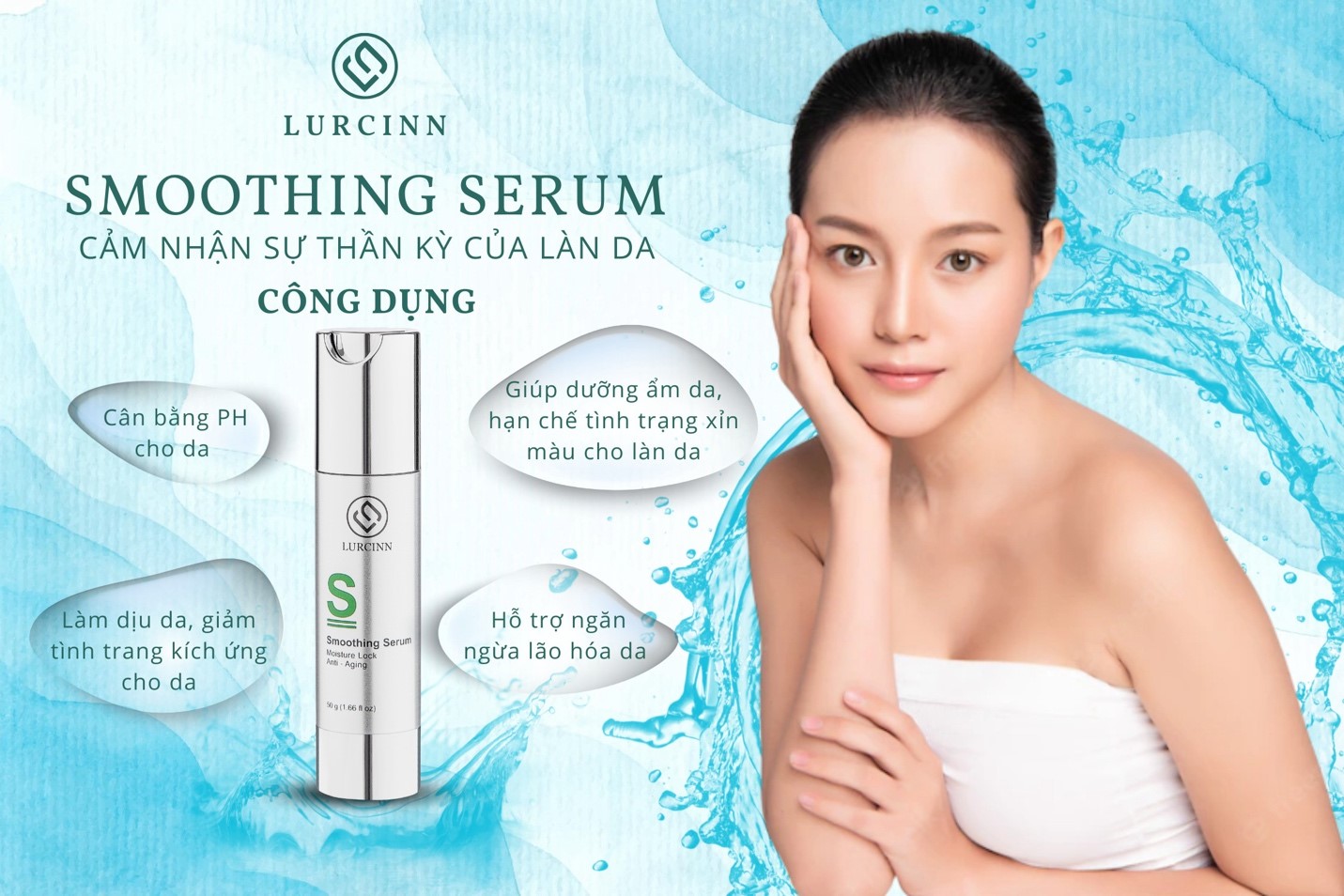 Nước thần Smoothing Serum - Lurcinn - Giữ mãi tuổi thanh xuân
