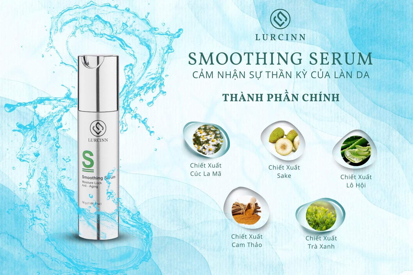 Nước thần Smoothing Serum - Lurcinn - Giữ mãi tuổi thanh xuân